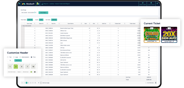 Lottery Display - Modisoft