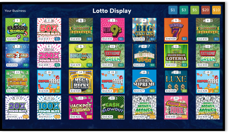 Lottery Display - Modisoft