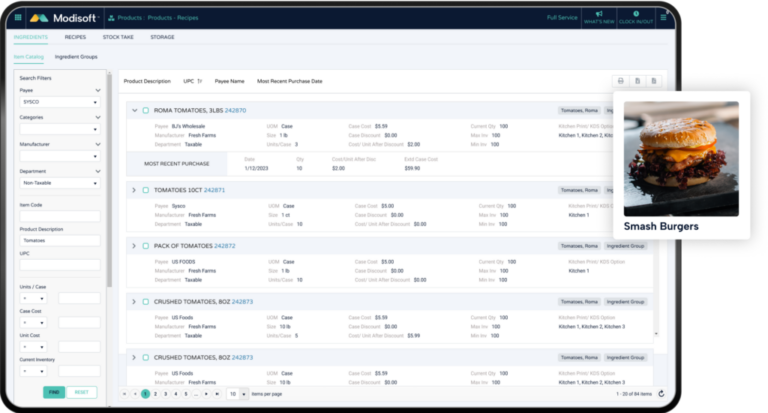 Recipe Management System | Modisoft